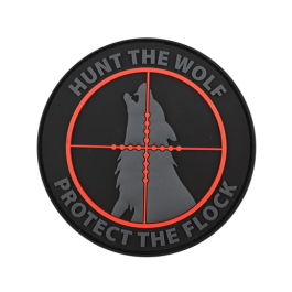 Hunt the Wolf, Protect the Flock Black Velcro Patch